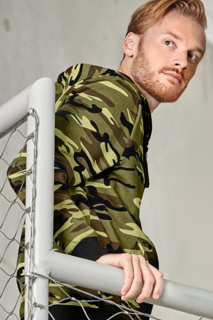 Muški kamuflažni džemper, maskirno zelena, S